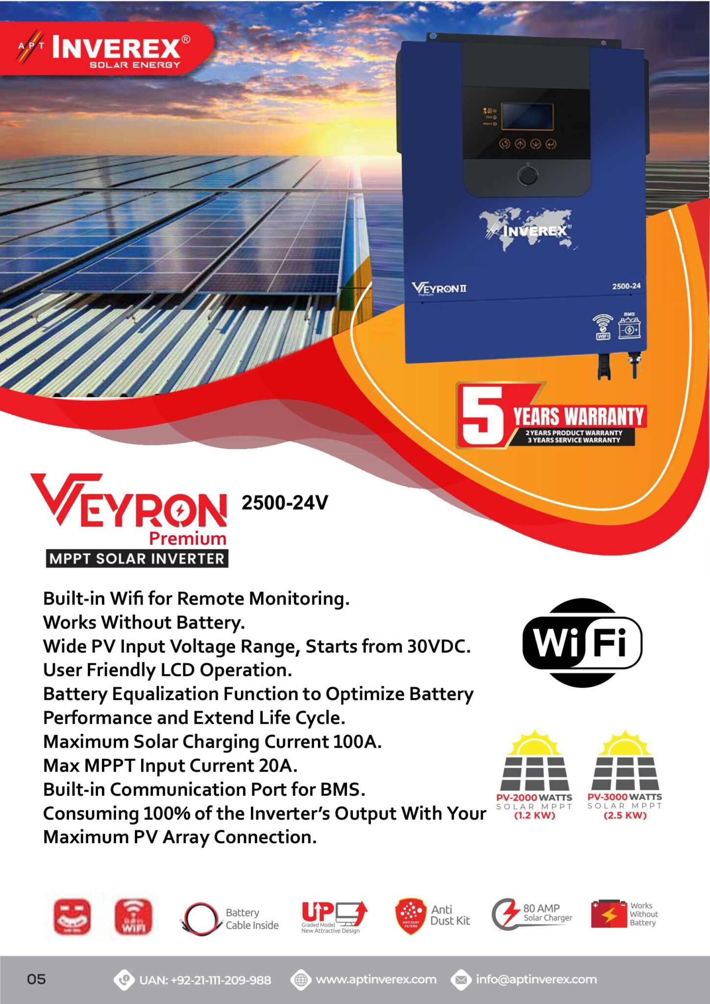 2.5KW Invertor Veyron II 2500W-24V inverex | NewiTech